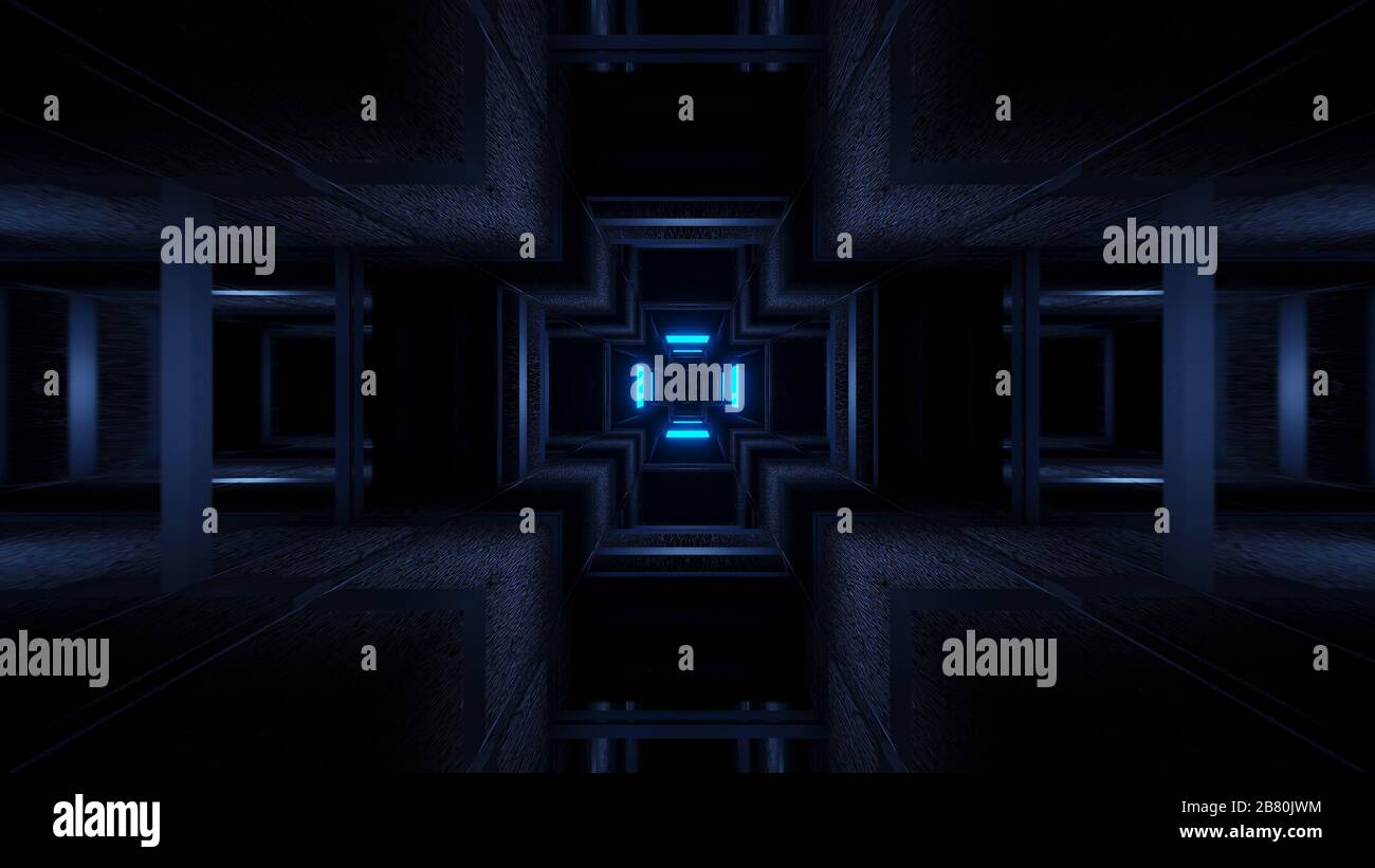 Cool illustration of geometric shapes with blue laser lights - great ...