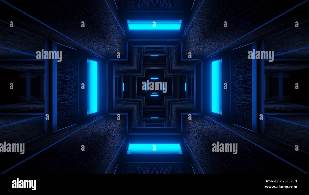 Cool illustration of geometric shapes with blue laser lights - great ...