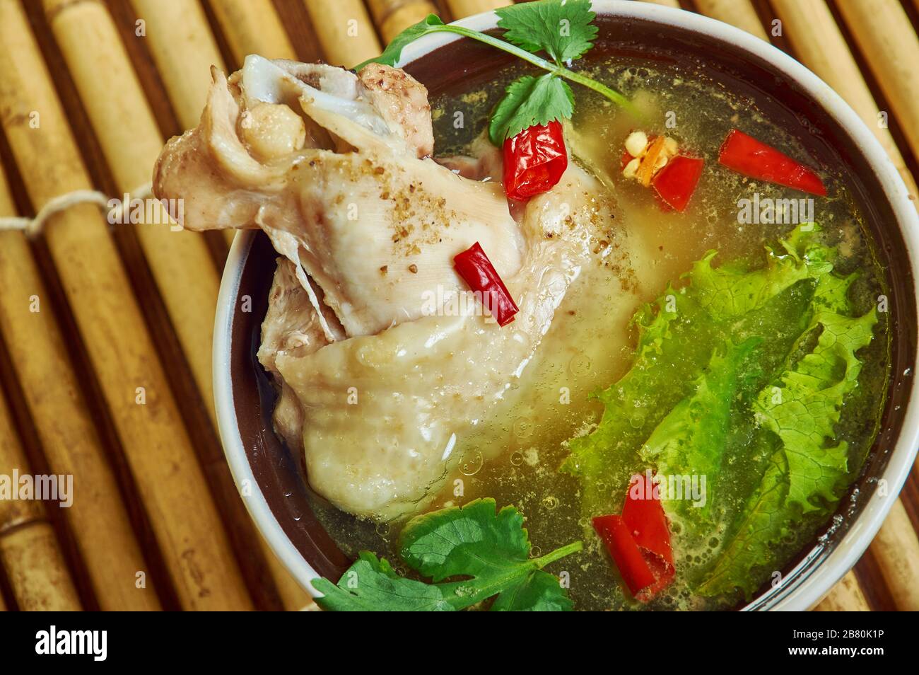 Kurdish Fried Chicken in Broth close up Stock Photo - Alamy