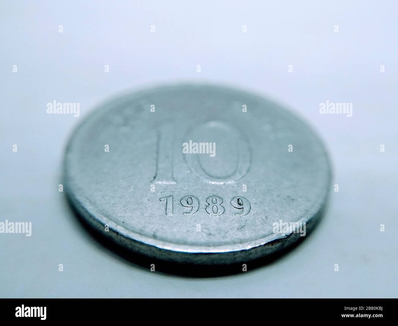 A picture of coin with white background Stock Photo - Alamy