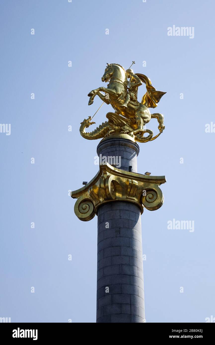 Ancient monument at Liberty Square in Tbilisi, Georgia Stock Photo - Alamy