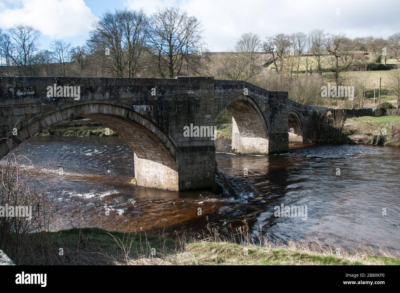 Around the UK - Barden Bridge, over the River Wharfe, Bolton Abbey ...