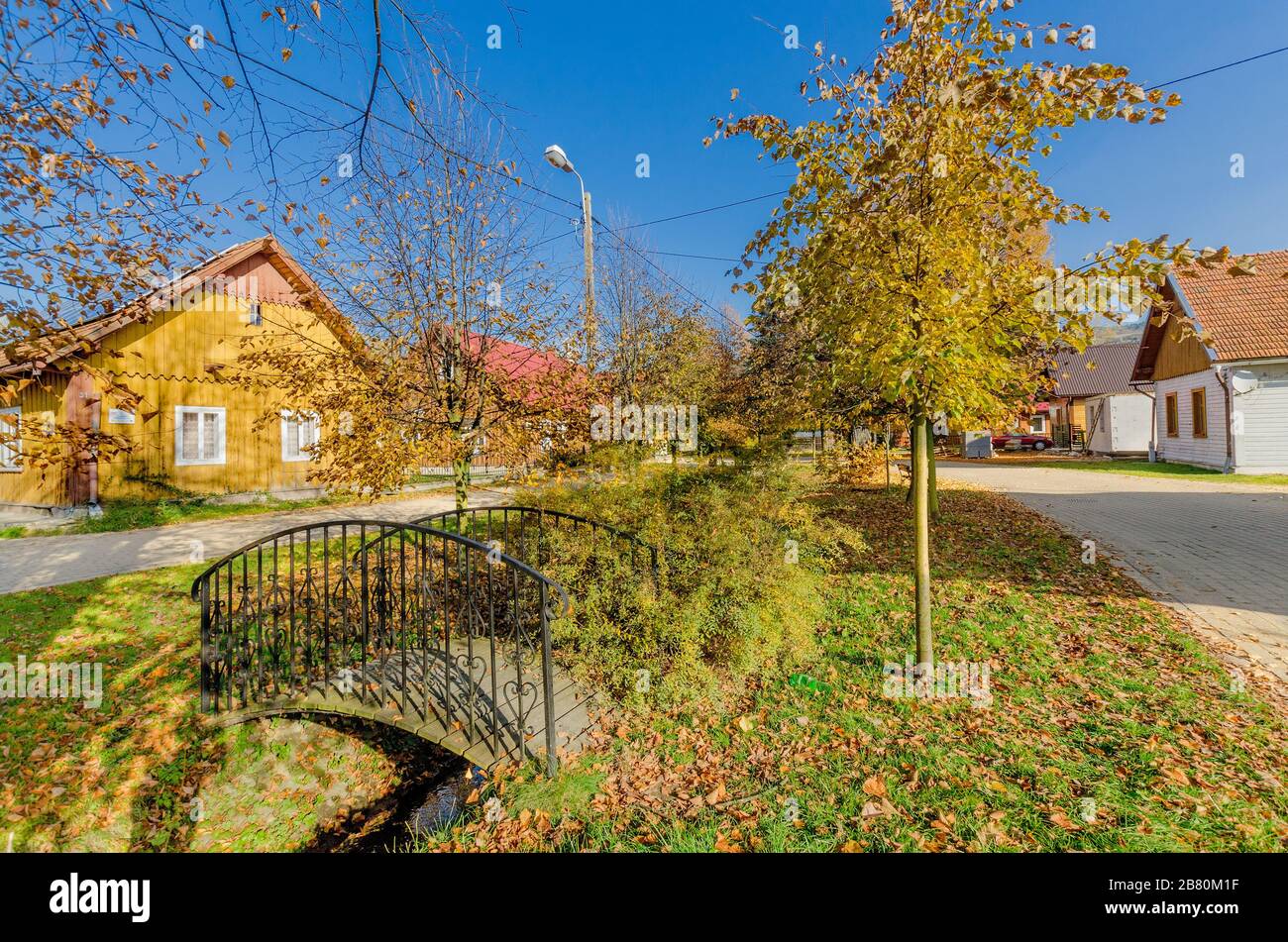 A small village with traditional architecture in the Limanowa area ...