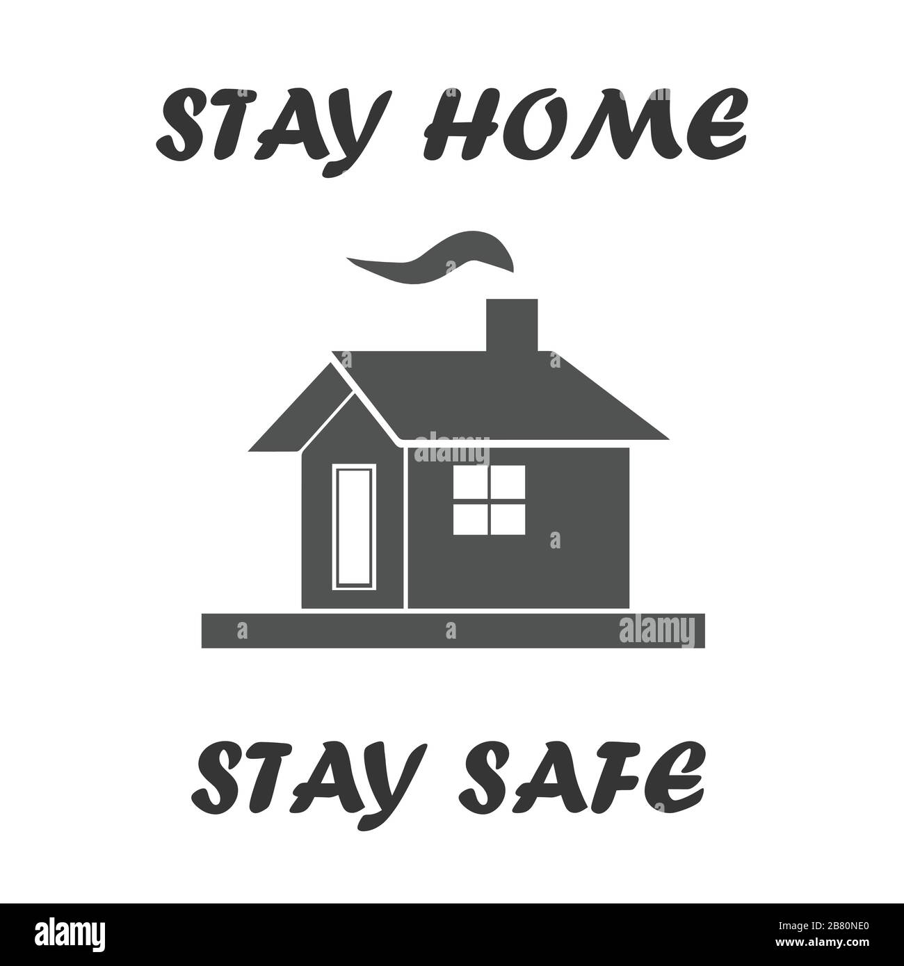 stay home - stay safe icon vector - get protected from virus Stock ...