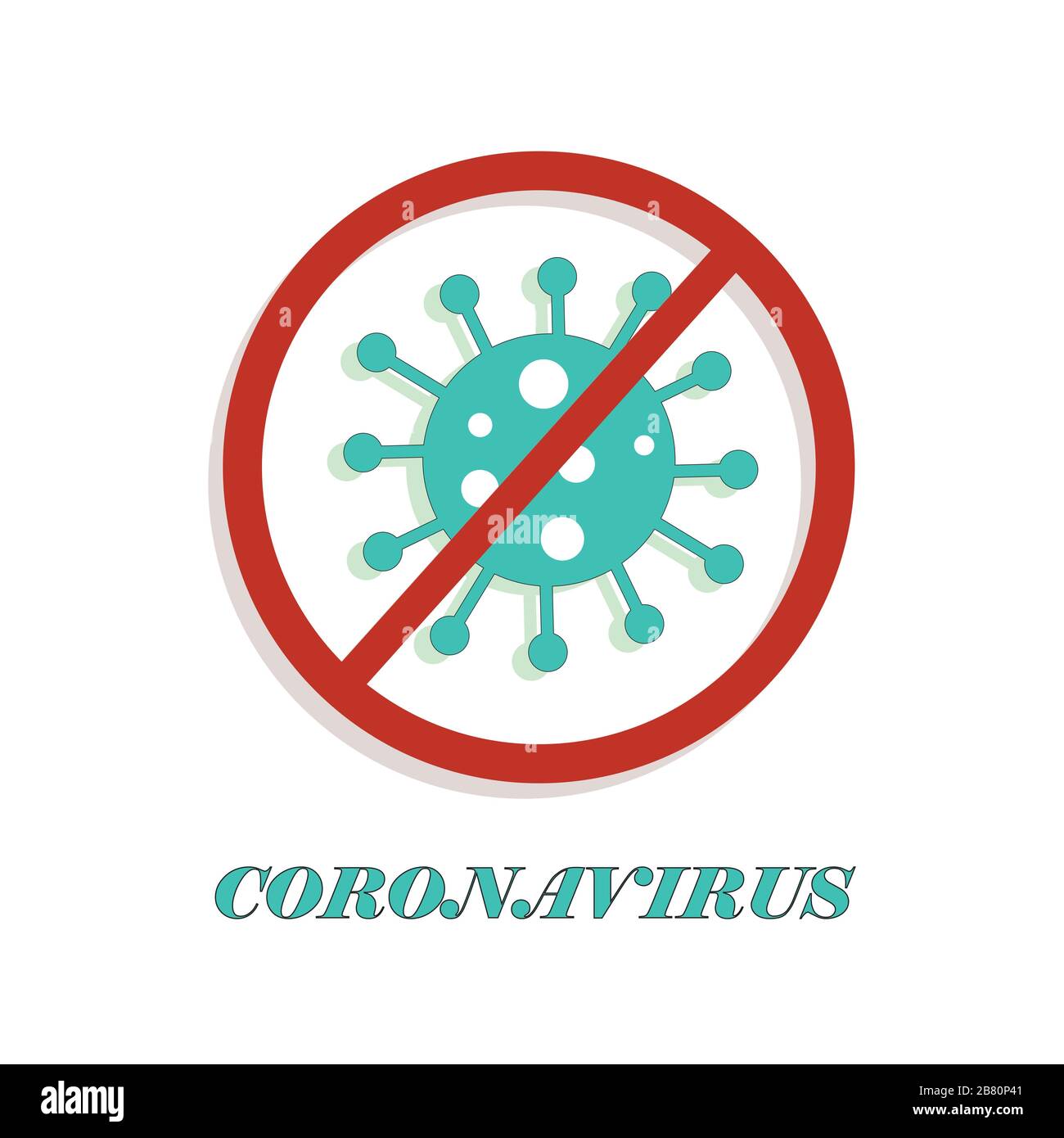 stop virus icon - coronavirus logo - caution sign Stock Vector Image ...