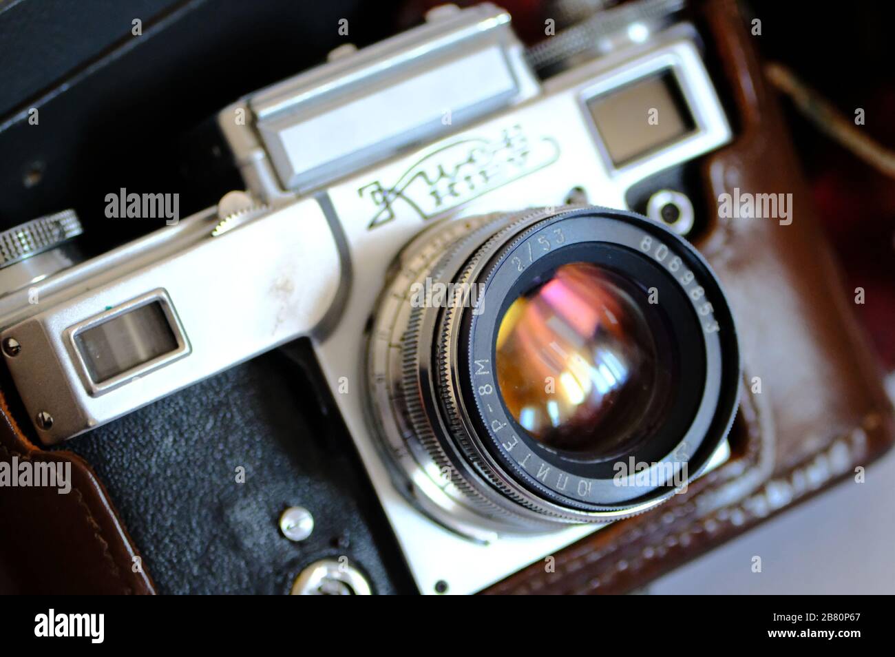 BUCURESTI, ROMANIA - Mar 15, 2020: old vintage russian Kiev rangefinder ...