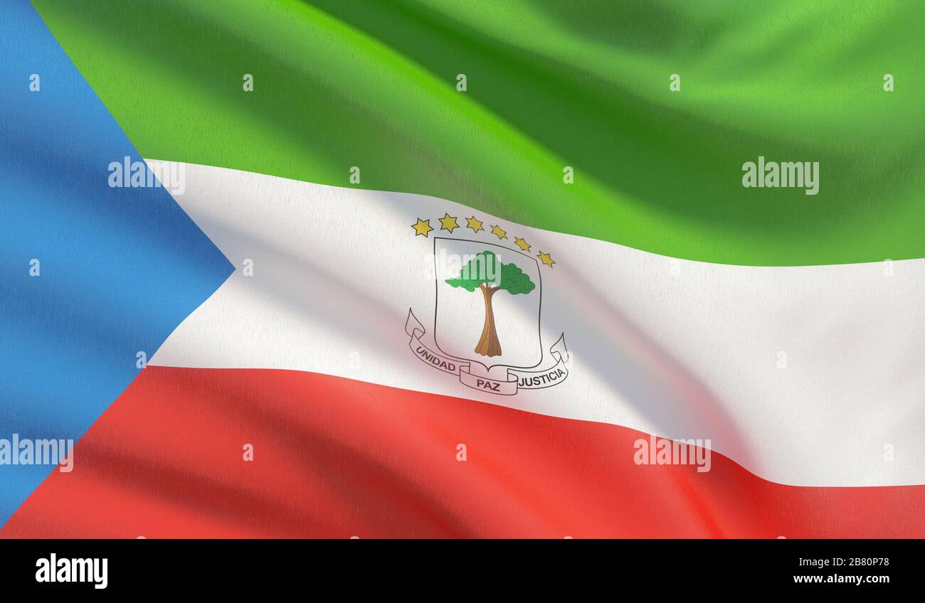 Background with flag of Equatorial Guinea Stock Photo - Alamy