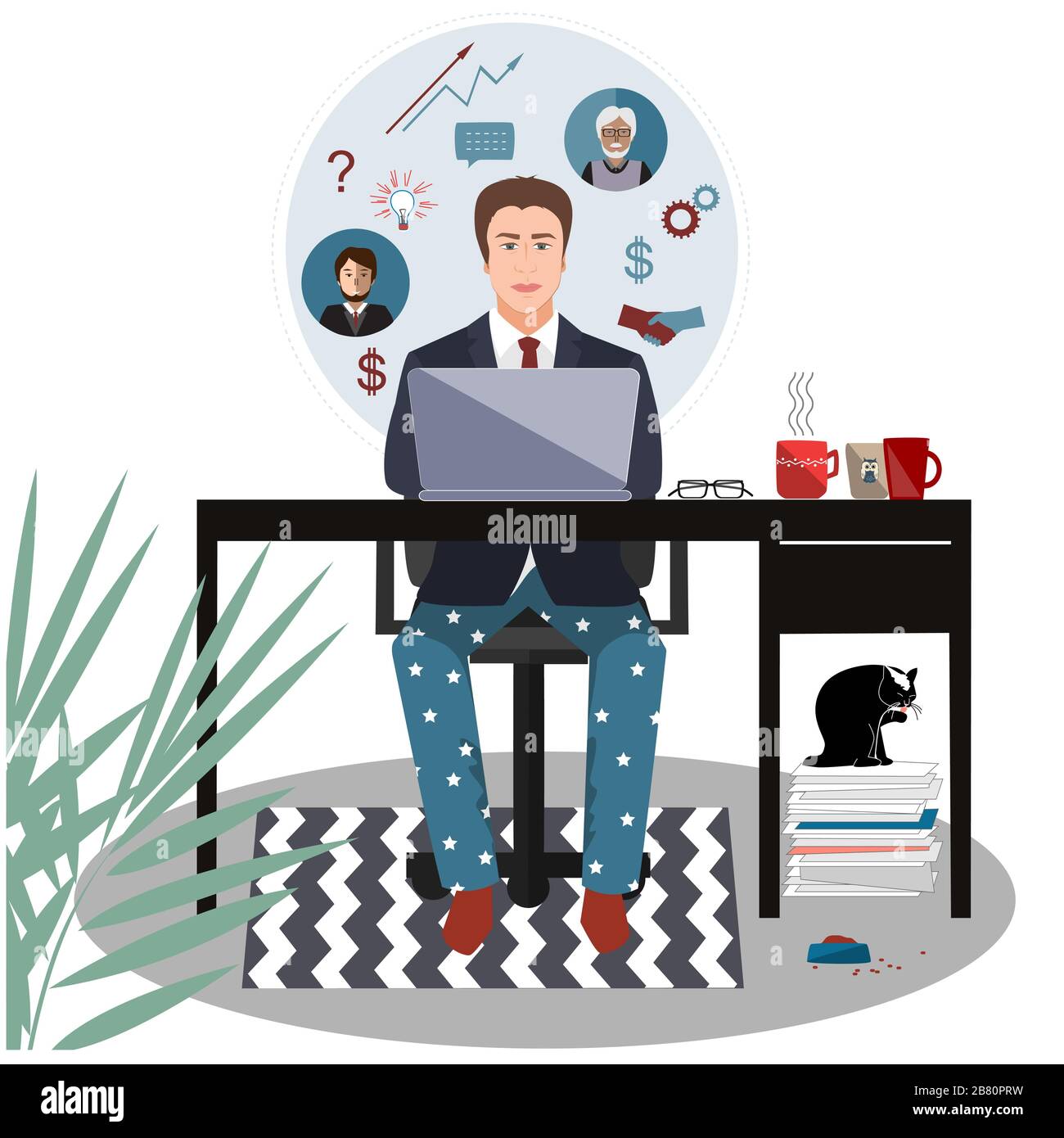 Caucasian self isolation Cut Out Stock Images & Pictures - Alamy