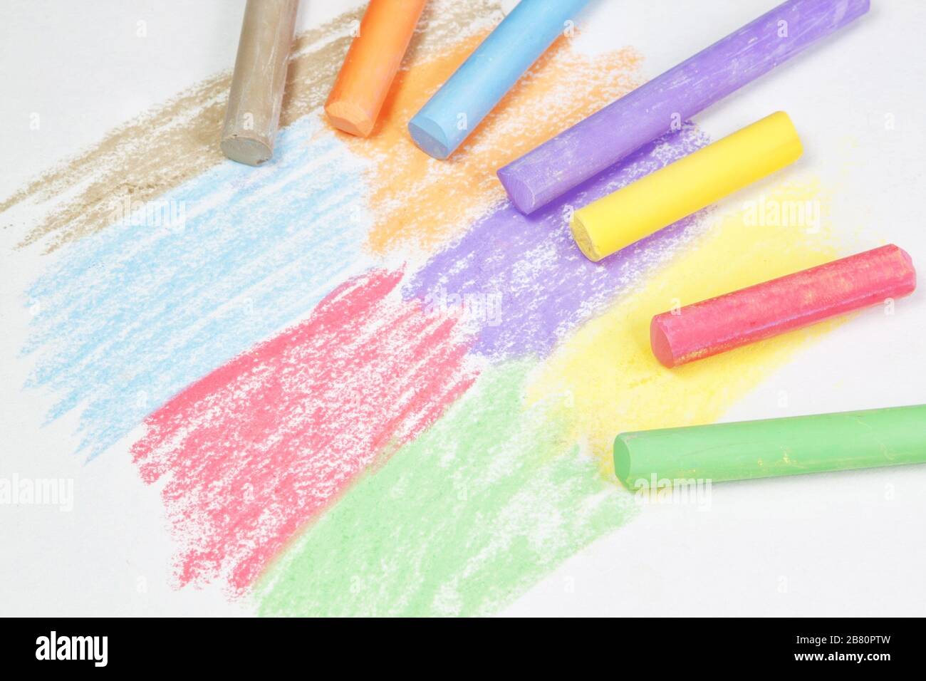 Chalk drawing on paper Stock Photo - Alamy