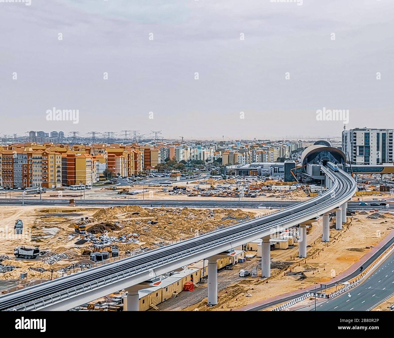 DUBAI, UNITED ARAB EMIRATES - Mar 14, 2020: Testing the Dubai Metro at ...