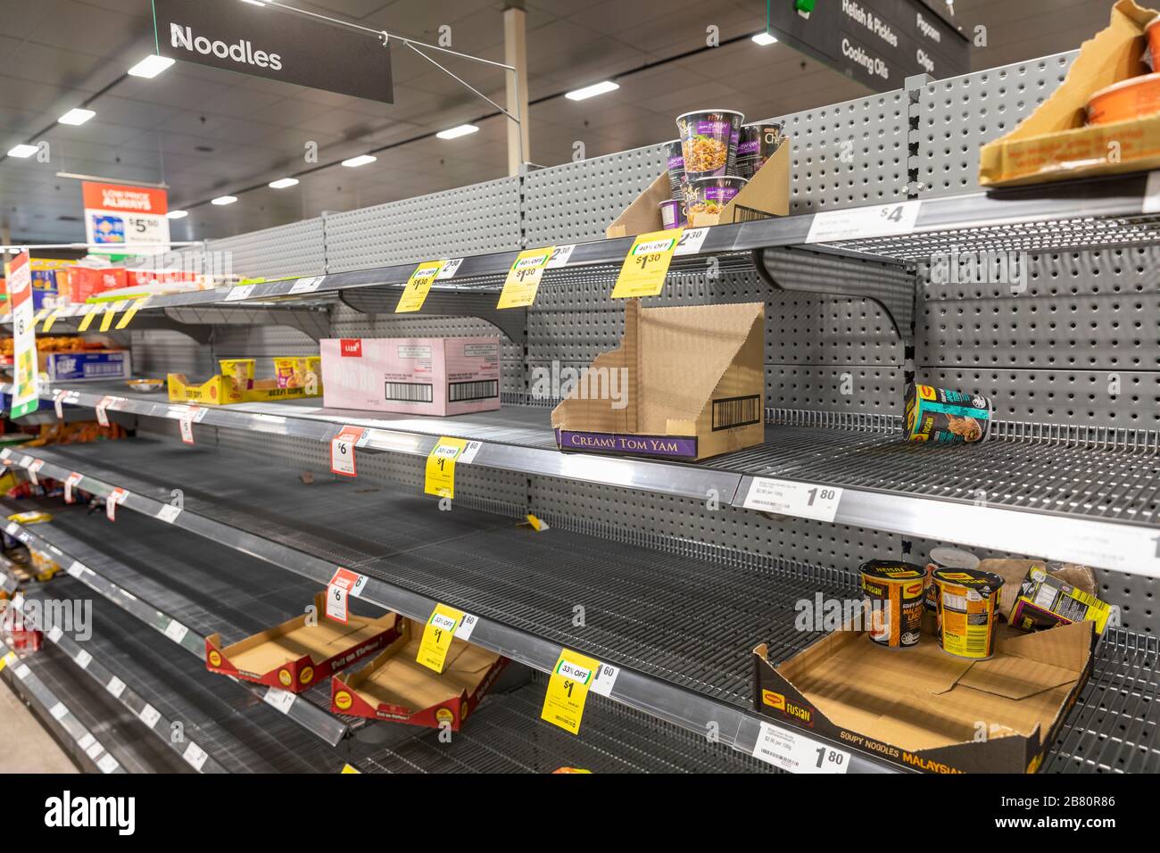 Australian supermarket sold out of food staples including noodles and ...