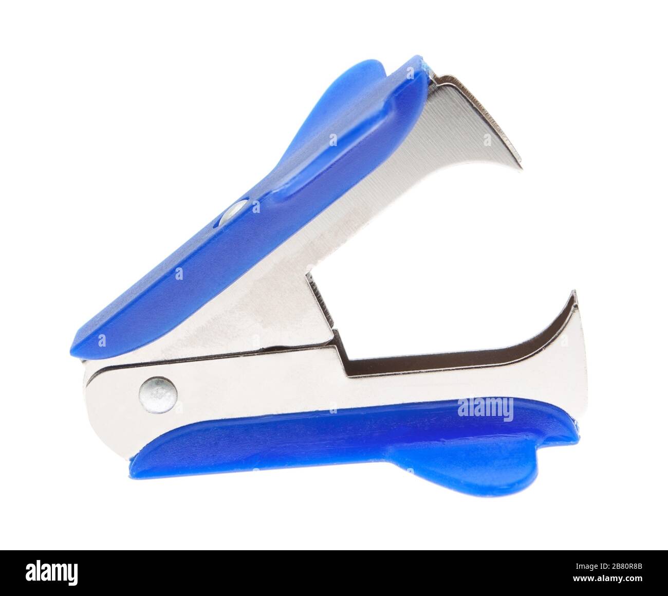 Staple remover, office supplies. On a white background Stock Photo - Alamy