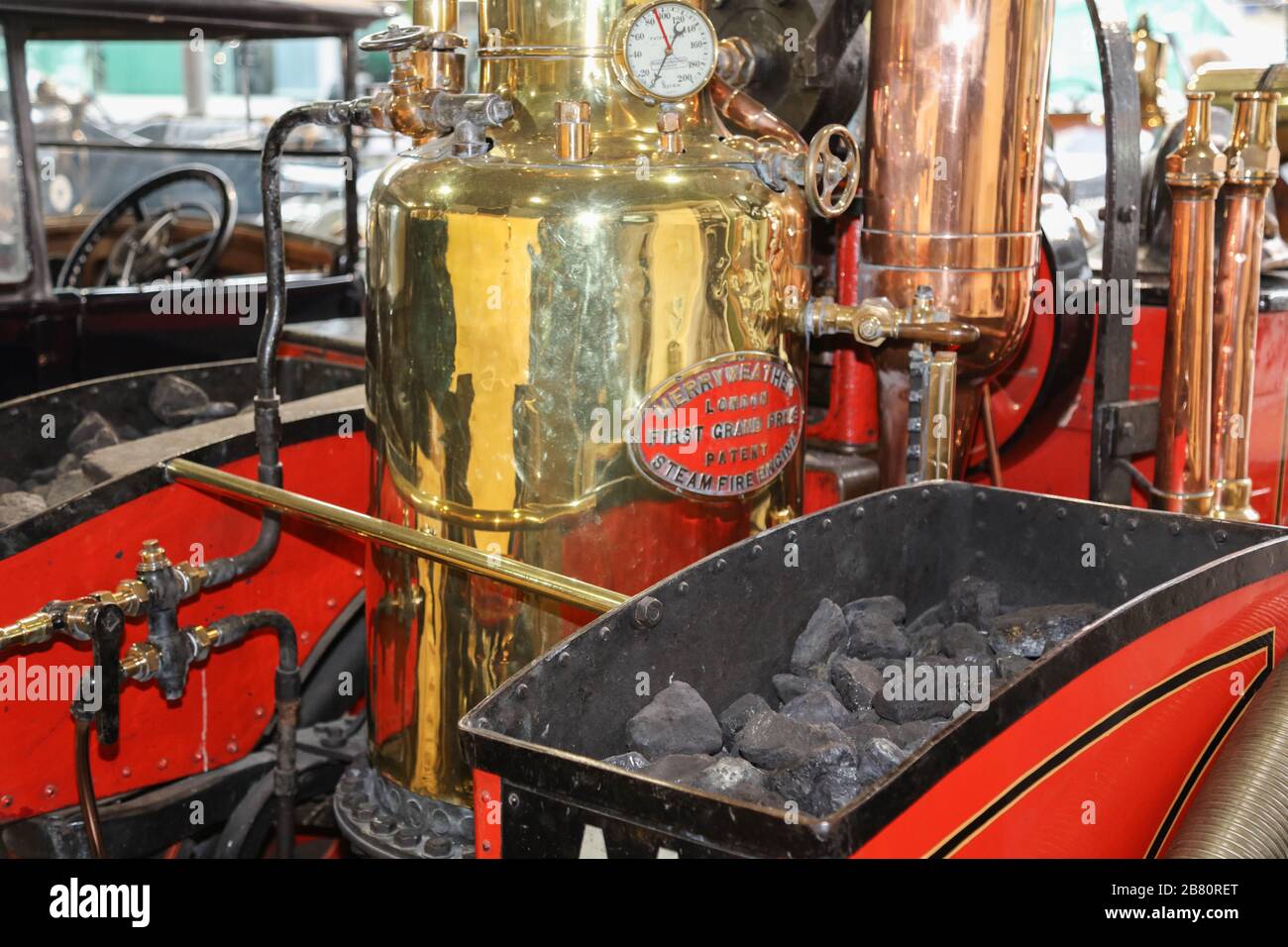 Steam Fire Engine Coal Bunker Stock Photo - Alamy