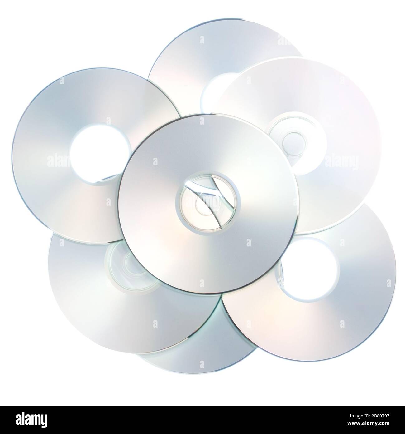 Compact optical disks closeup on a white background Stock Photo - Alamy