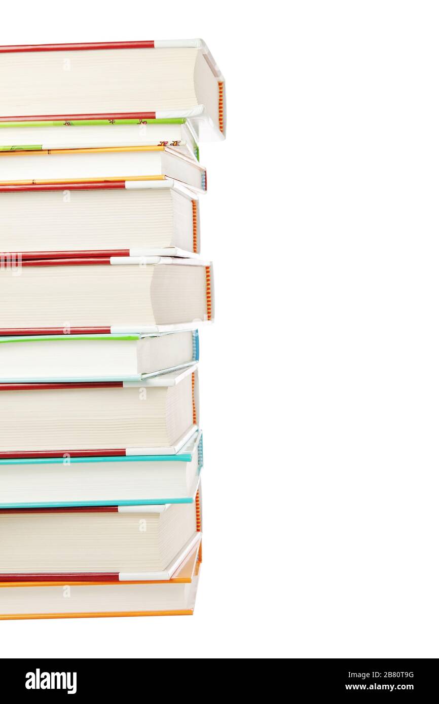 Stack of books on a white background hi-res stock photography and ...