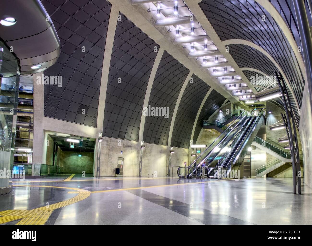 Urban Cologne Heumarkt Metro Travel Station at night in HDR Stock Photo ...