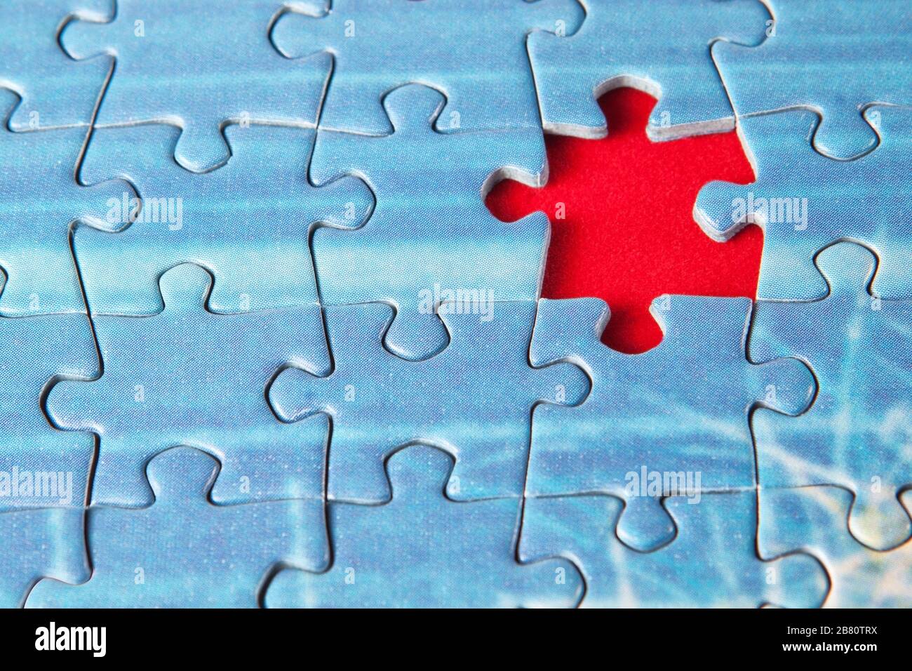 Assembled puzzle with piece missing hi-res stock photography and images ...