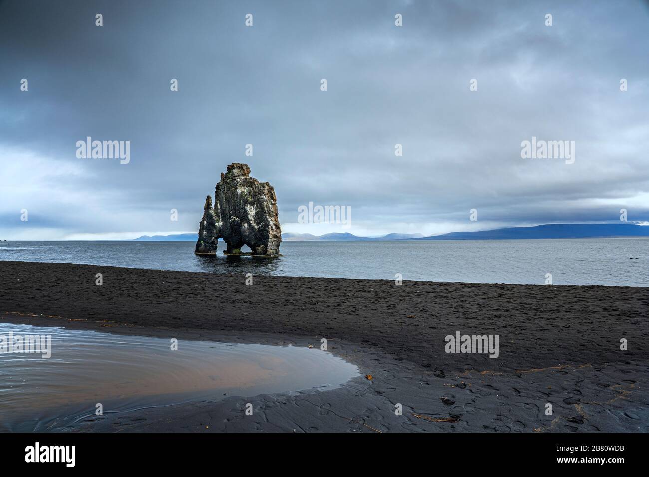 rock monolith of Hvitserkur in north western Iceland Stock Photo - Alamy