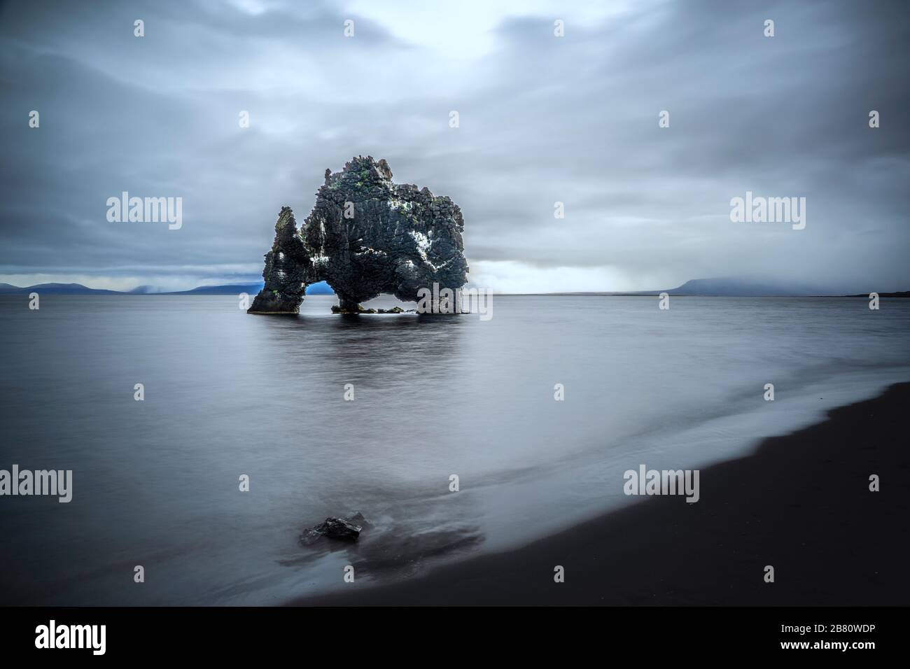 rock monolith of Hvitserkur in north western Iceland Stock Photo - Alamy