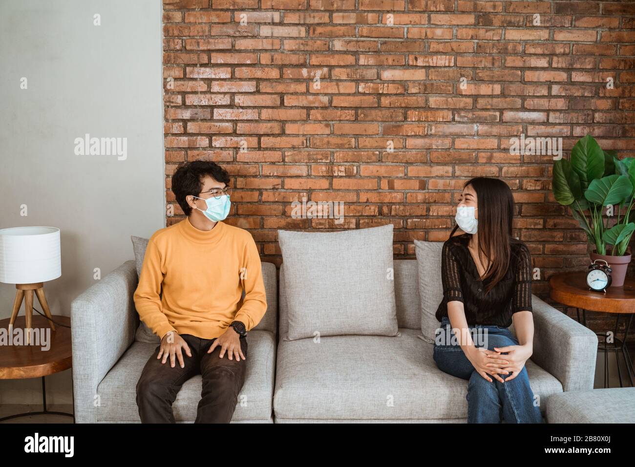 people separating avoiding getting infection during virus pandemic ...