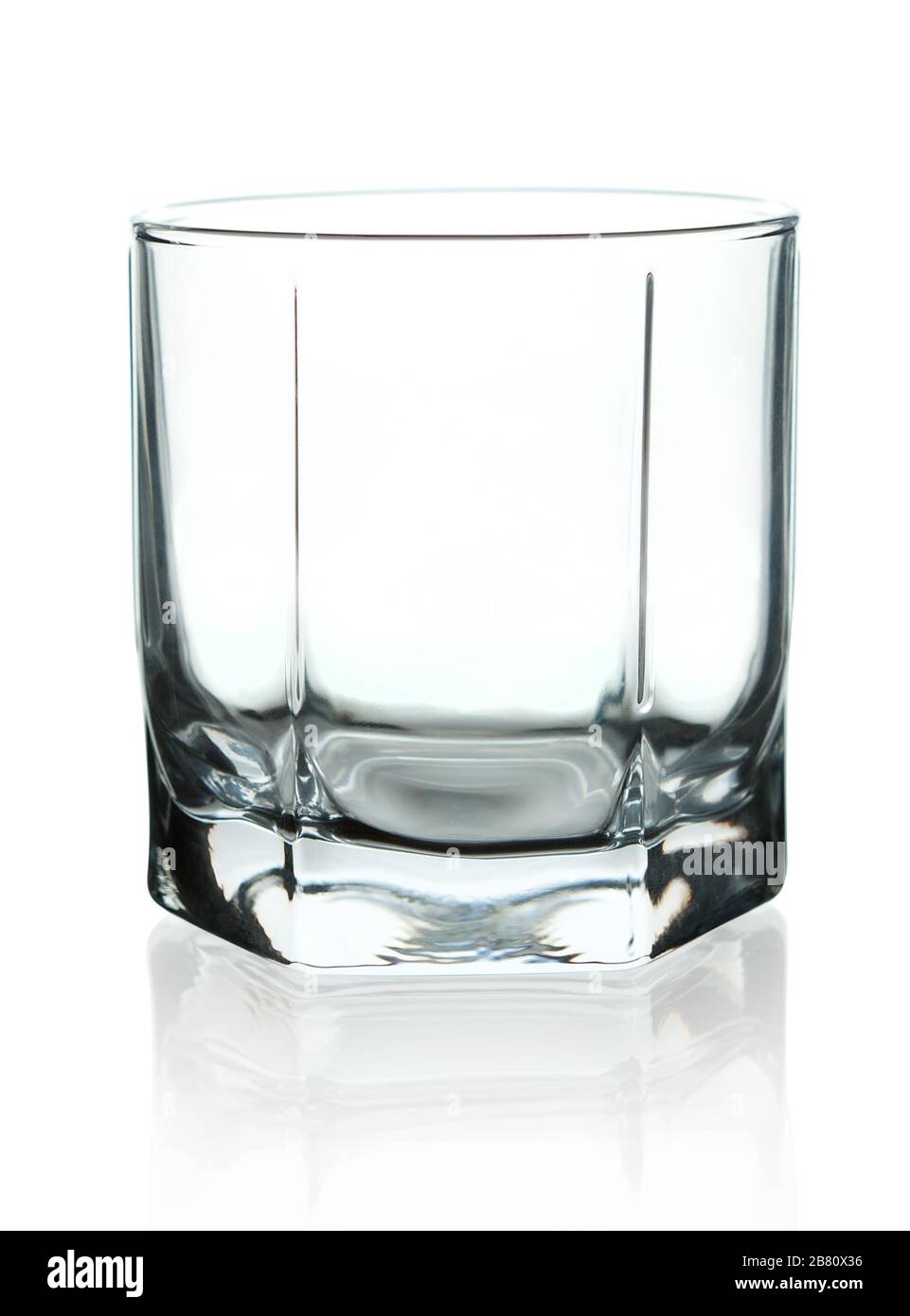 Crystal empty glass to whiskey. On a white background Stock Photo - Alamy