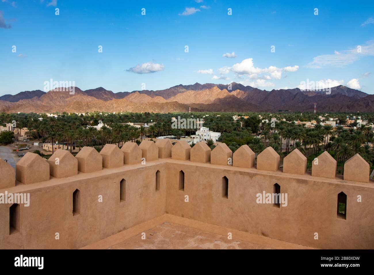 Inside al Rustaq fort close to Al Hajir mountains between Nizwa and ...
