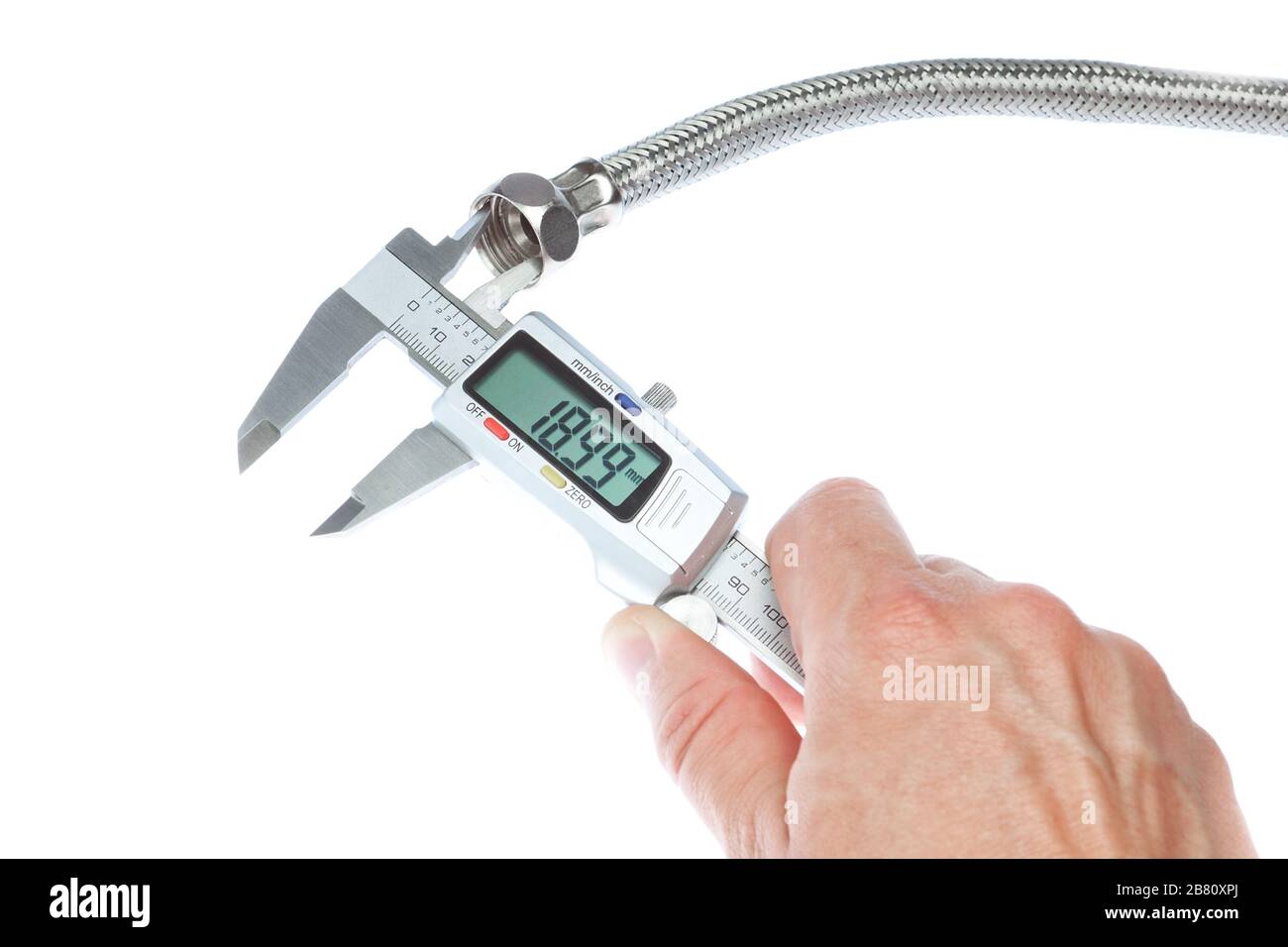 Caliper measure hand arm hi-res stock photography and images - Alamy