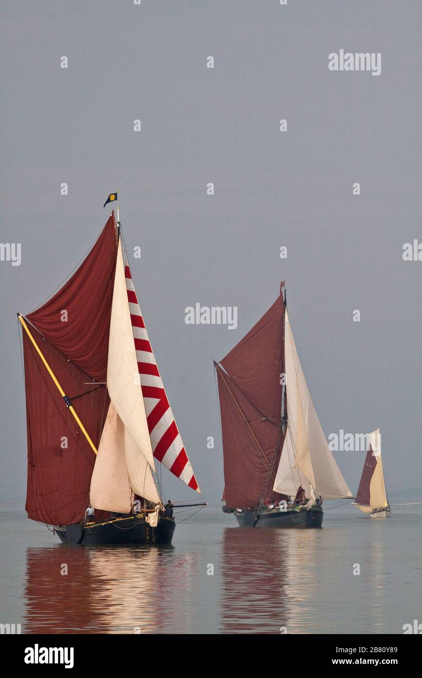 The Thames sailing barge Mirosa in full sail Stock Photo - Alamy