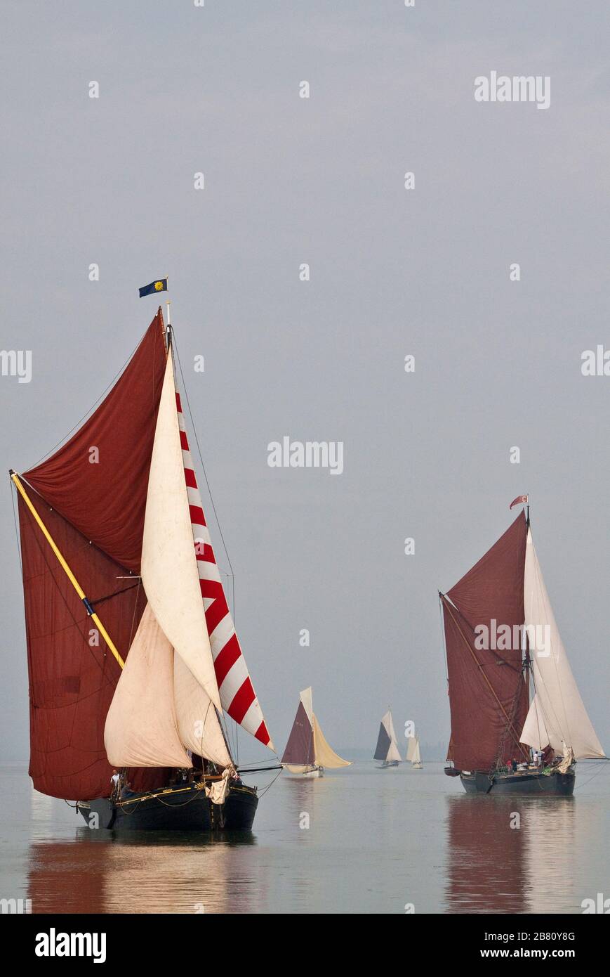 The Thames sailing barges Mirosa and Cabby in full sail Stock Photo - Alamy