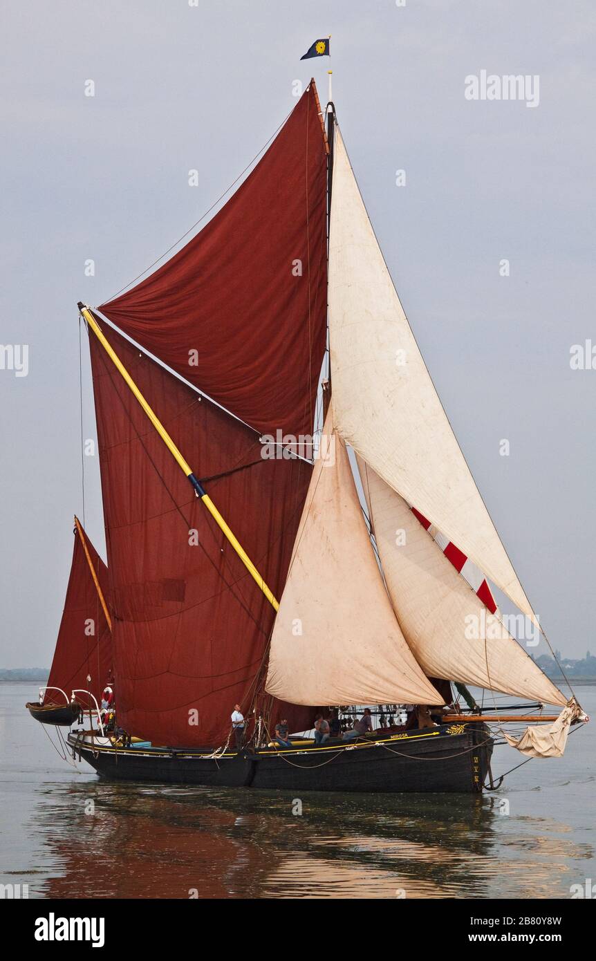 The Thames sailing barge Mirosa in full sail Stock Photo - Alamy