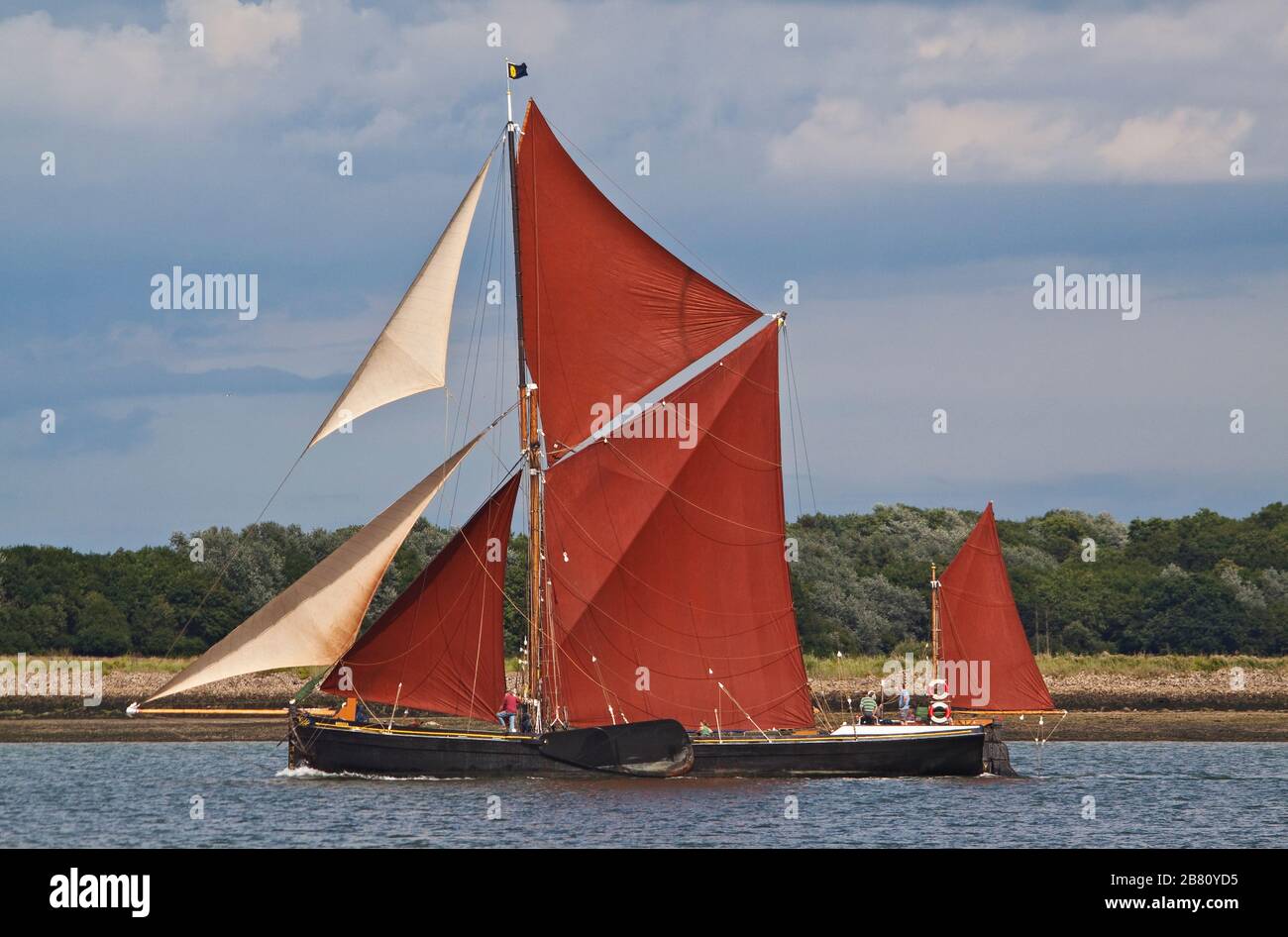 The Thames sailing barge Mirosa in full sail Stock Photo - Alamy