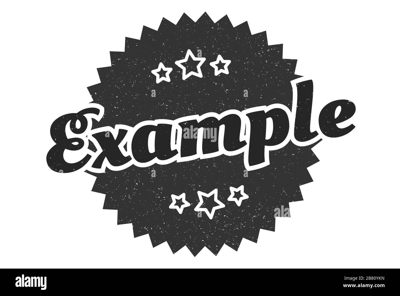 example sign. example round vintage retro label. example Stock Vector ...