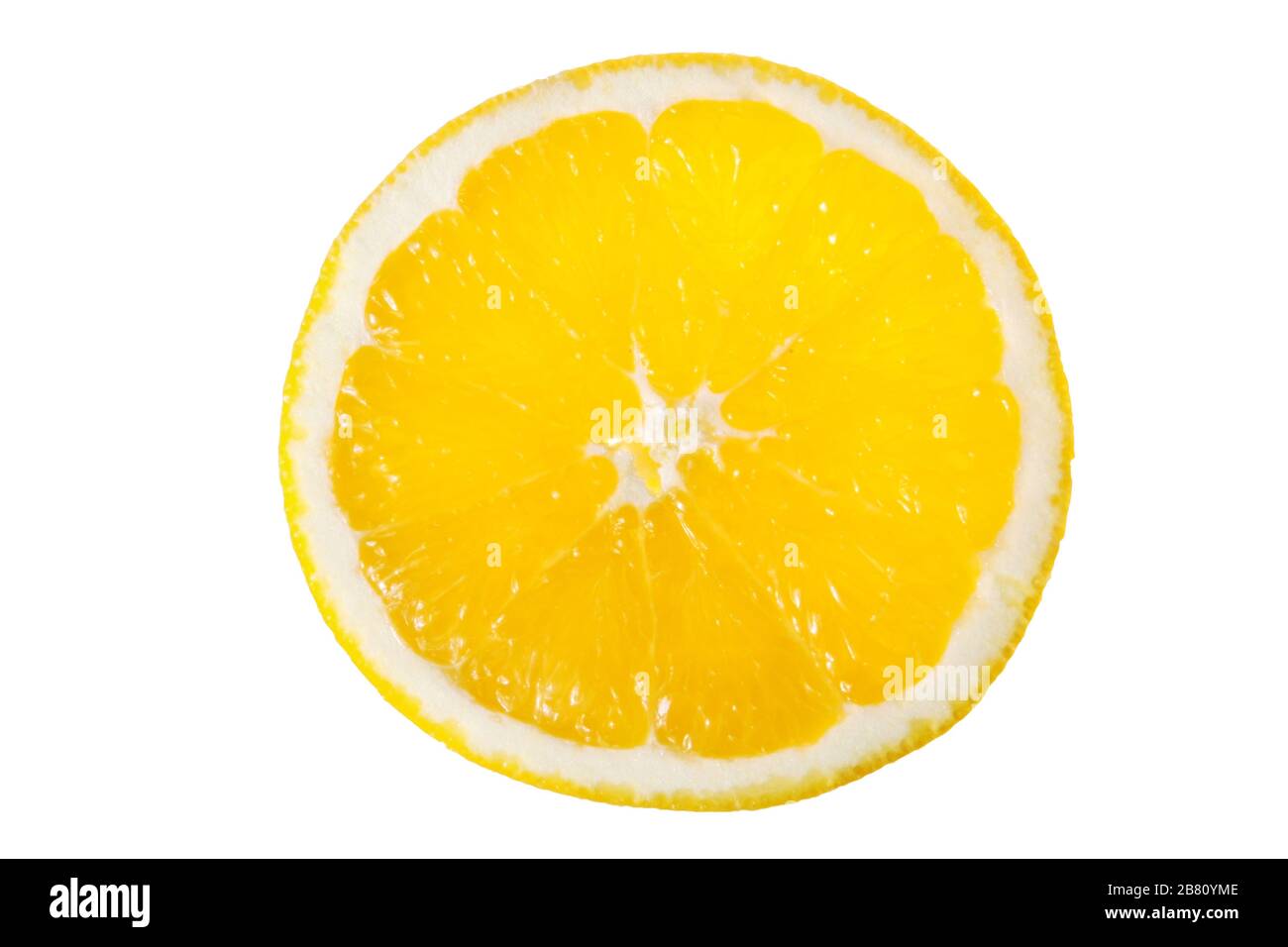 cut a slice of orange on a white background Stock Photo - Alamy