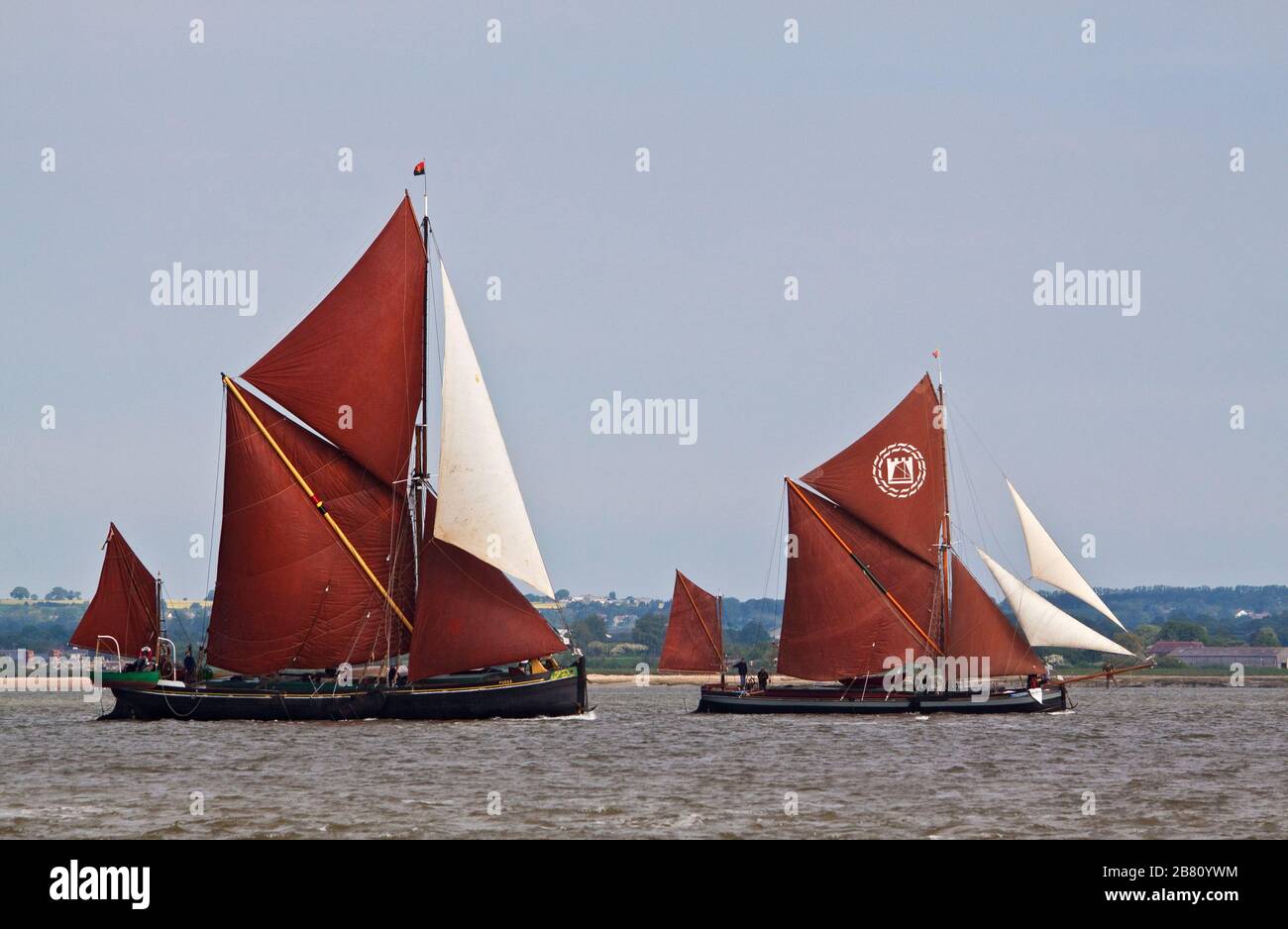 The Thames sailing barge Pudge, a Dunkirk little ship, in full sail ...