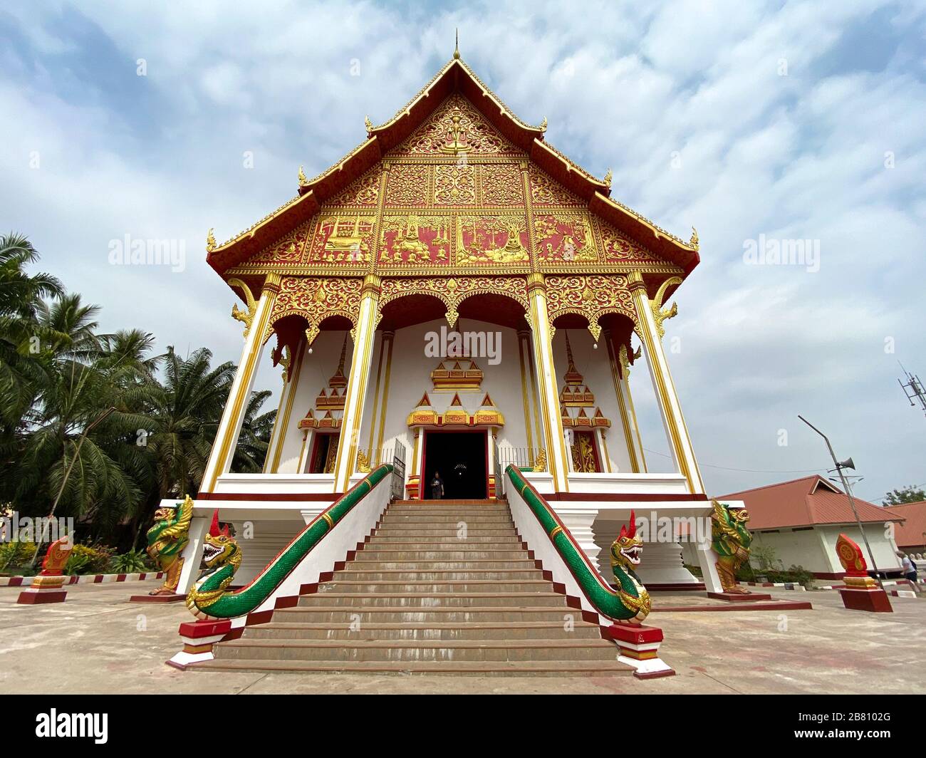Ancient Buddhist pagoda in Vientiane, Laos. Lao Buddhism is a unique ...