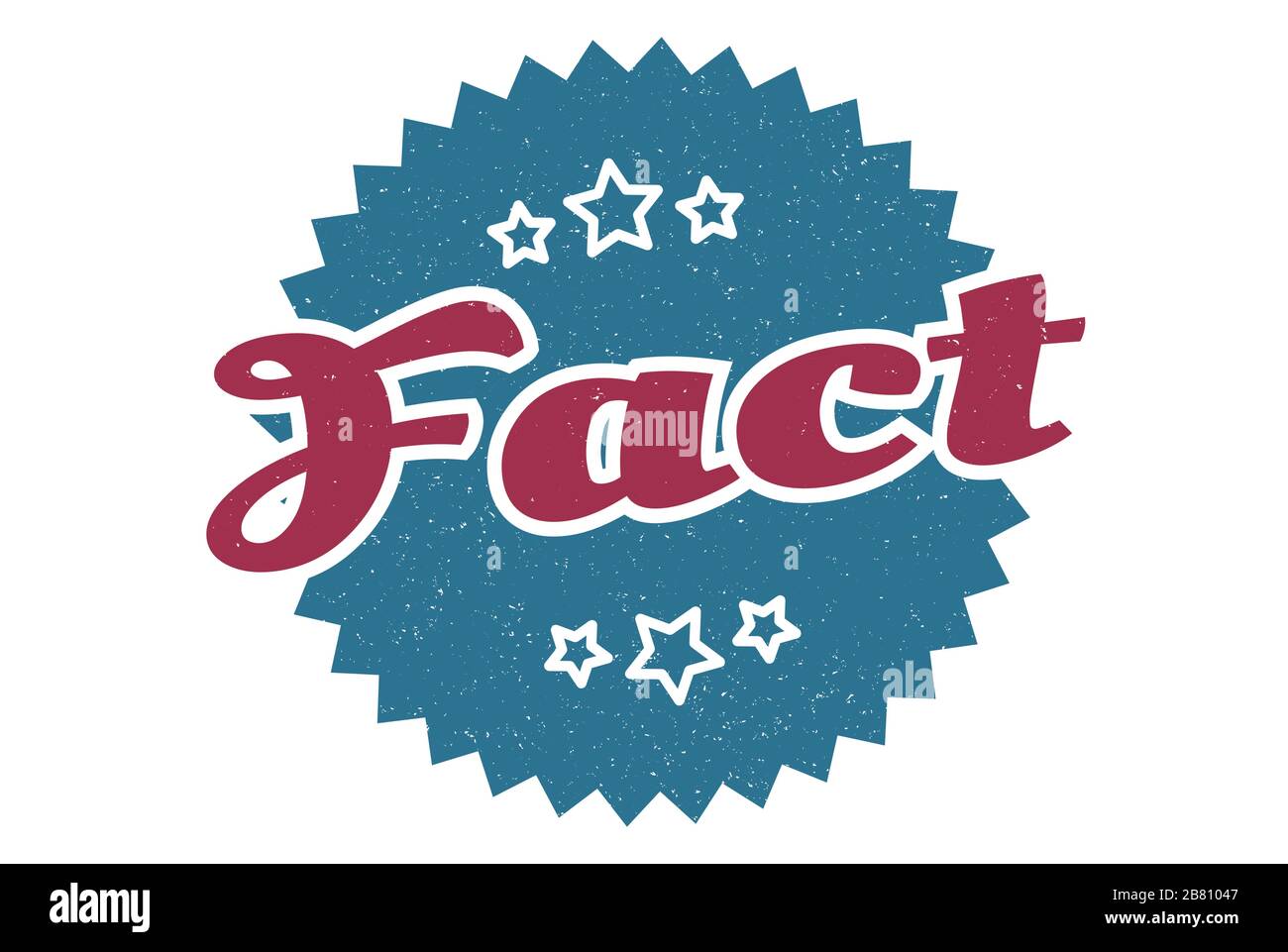 fact sign. fact round vintage retro label. fact Stock Vector Image ...