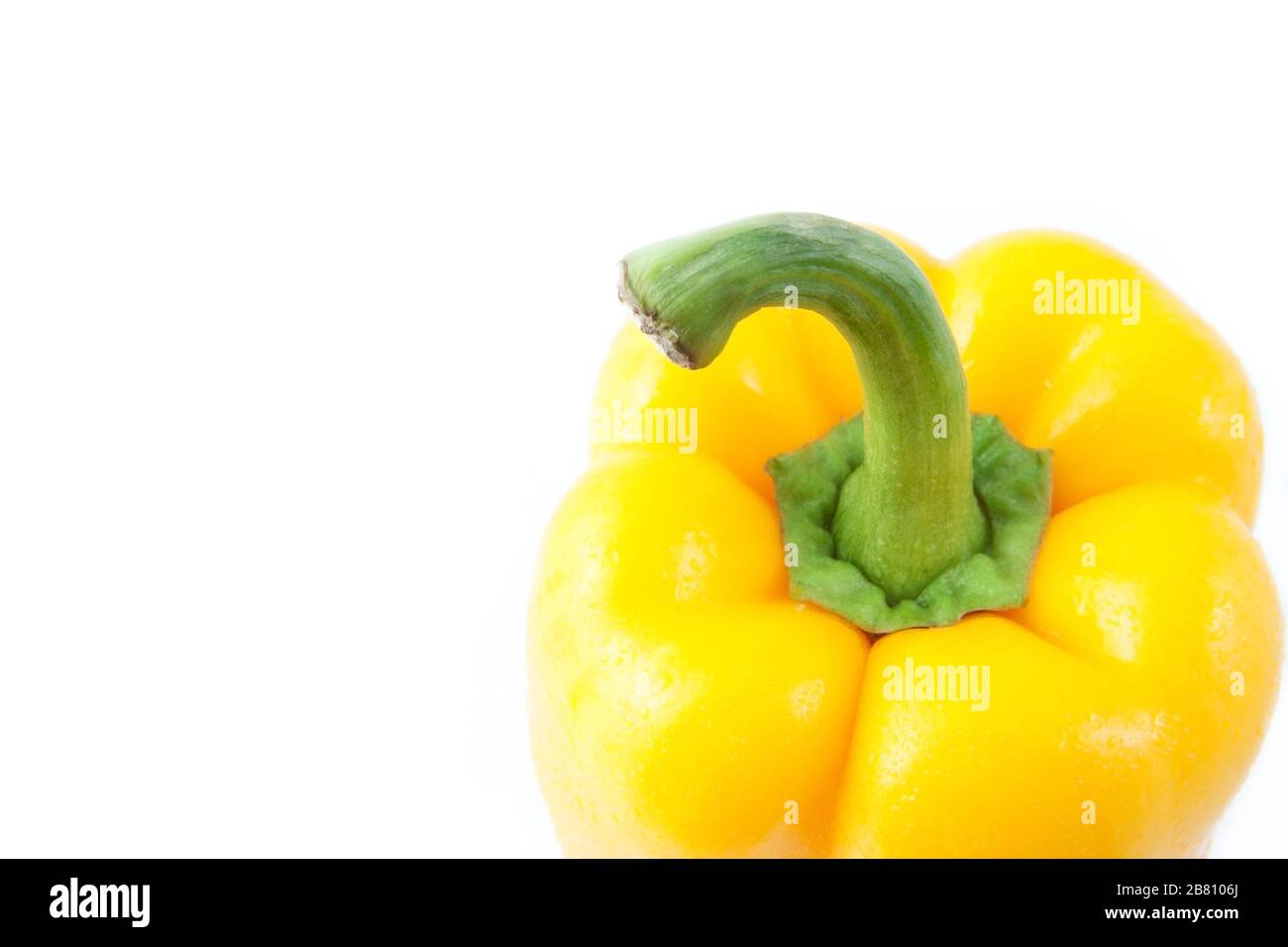 Fresh yellow pepper isolated,closeup Stock Photo - Alamy