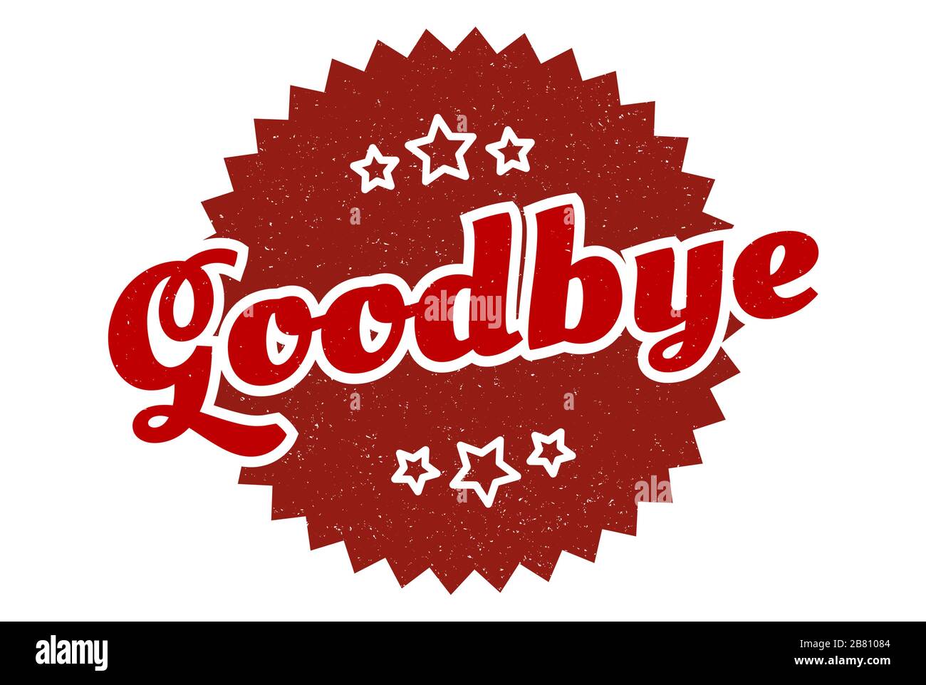goodbye sign. goodbye round vintage retro label. goodbye Stock Vector ...