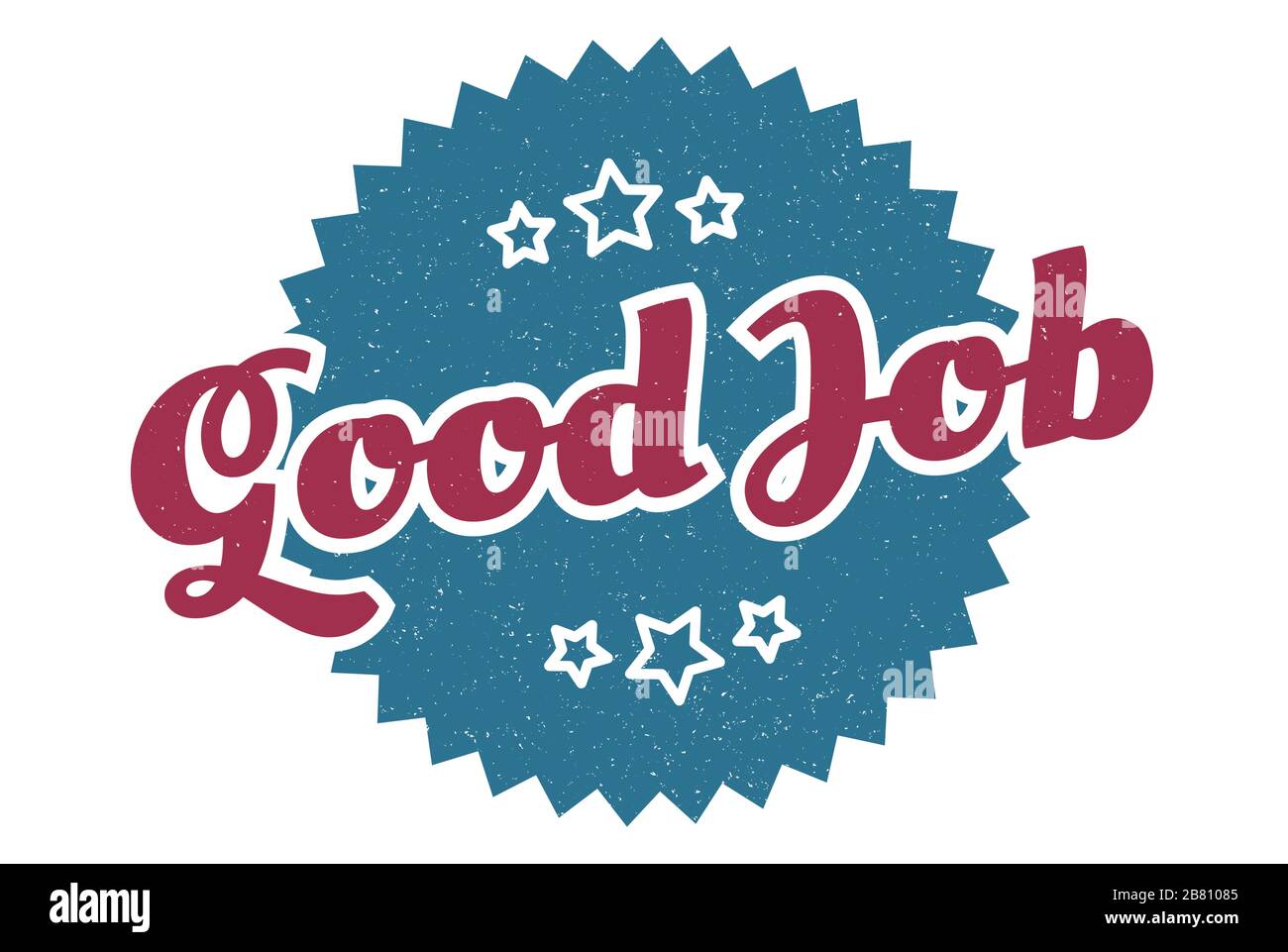 good job sign. good job round vintage retro label. good job Stock ...