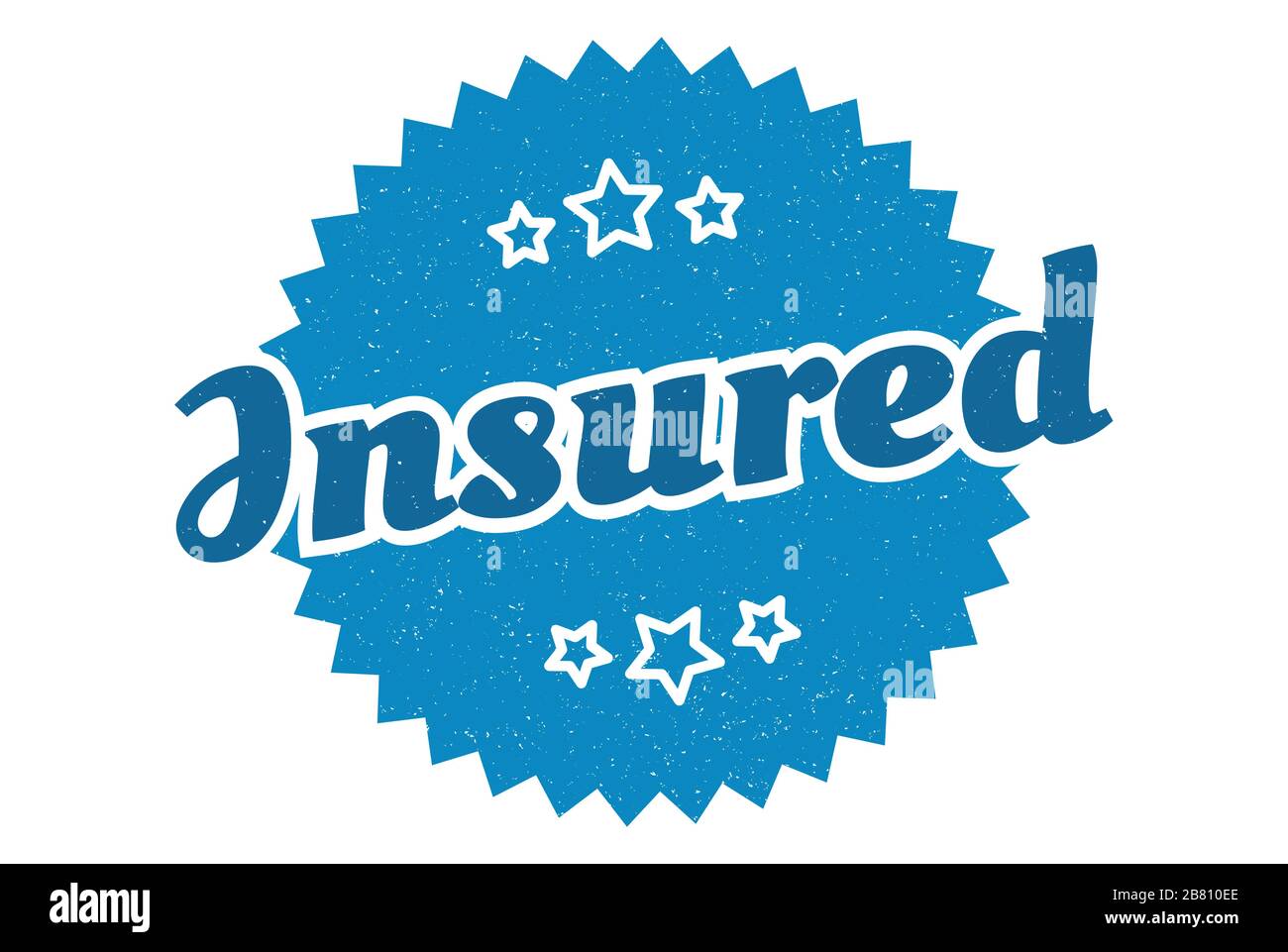 insured sign. insured round vintage retro label. insured Stock Vector Image & Art - Alamy