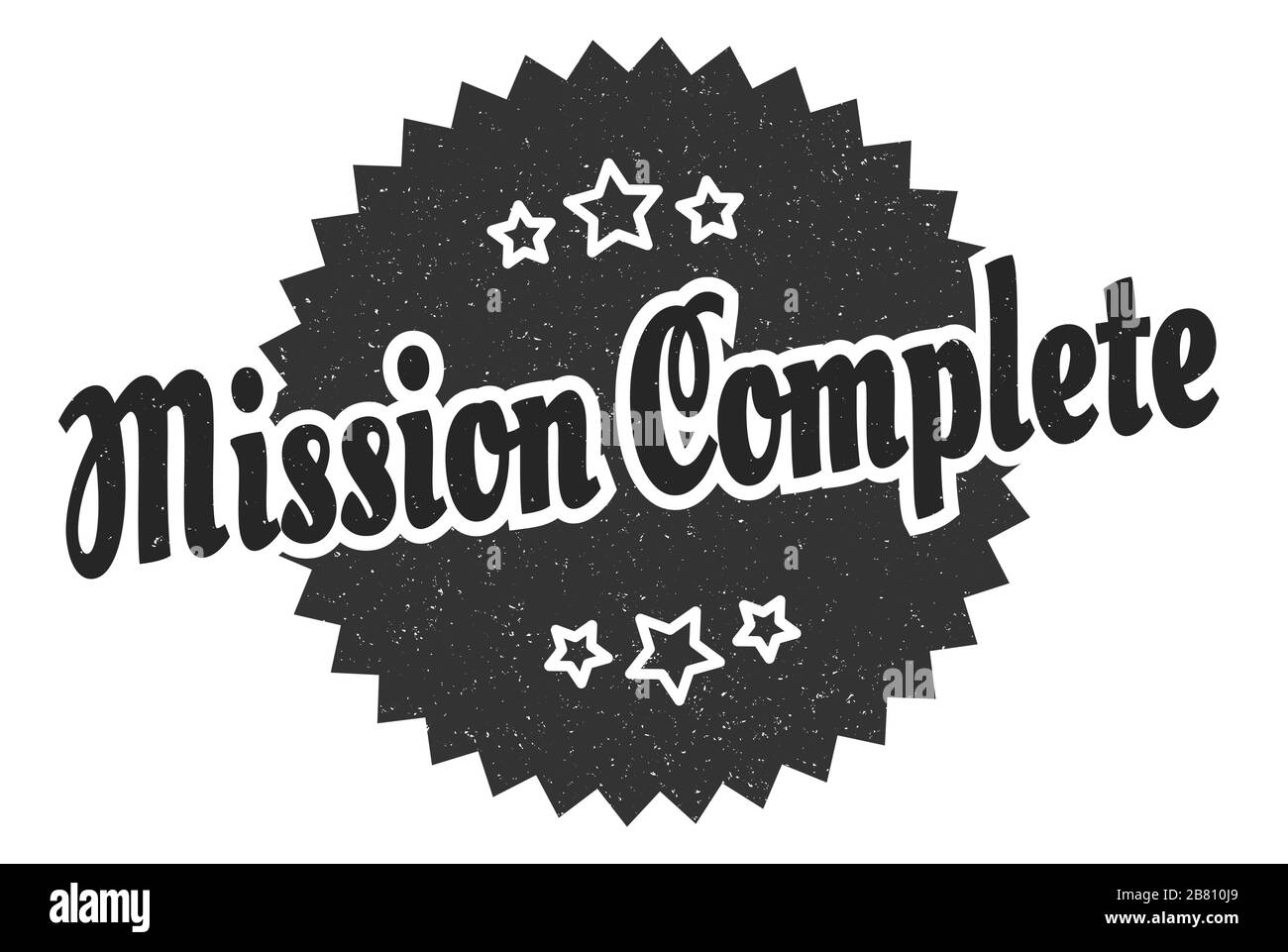 mission complete sign. mission complete round vintage retro label ...