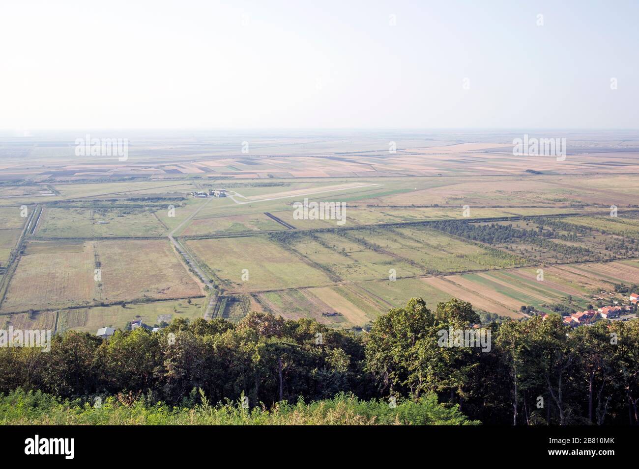 Stock image of beautiful panoramic landscape of Vrsac fields, Vojvodina ...