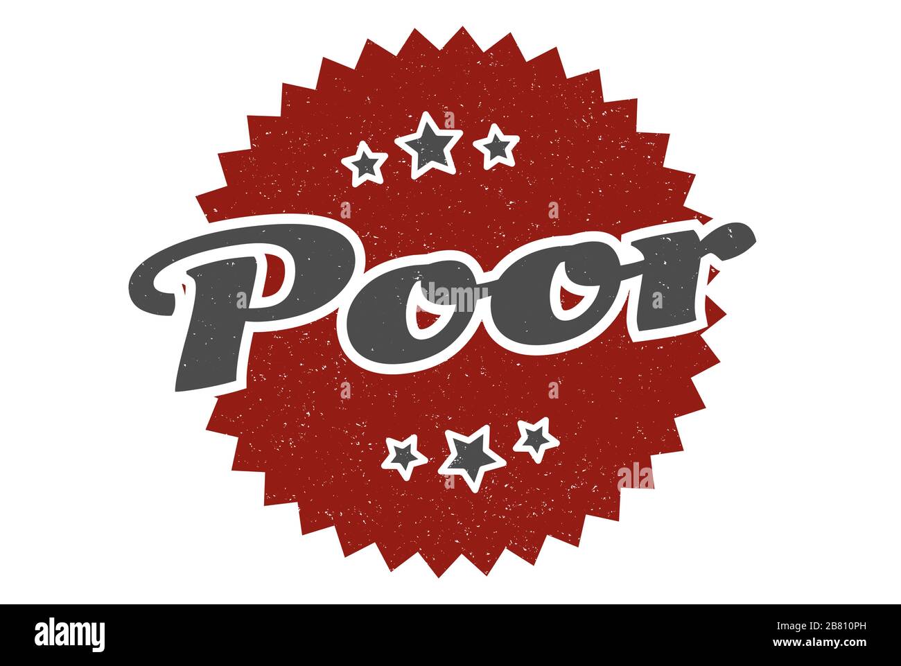poor sign. poor round vintage retro label. poor Stock Vector Image ...