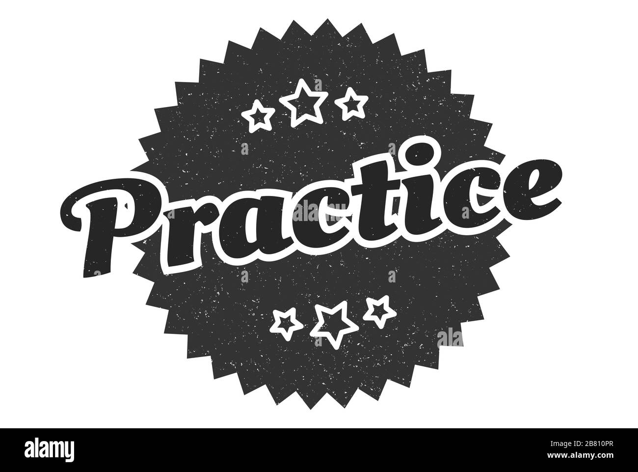 practice sign. practice round vintage retro label. practice Stock ...