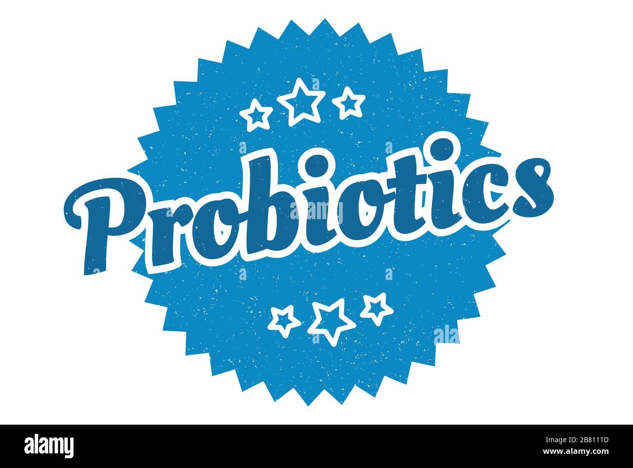 probiotics sign. probiotics round vintage retro label. probiotics Stock ...