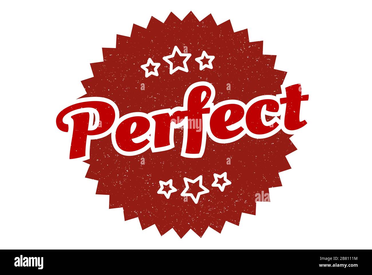 perfect sign. perfect round vintage retro label. perfect Stock Vector ...