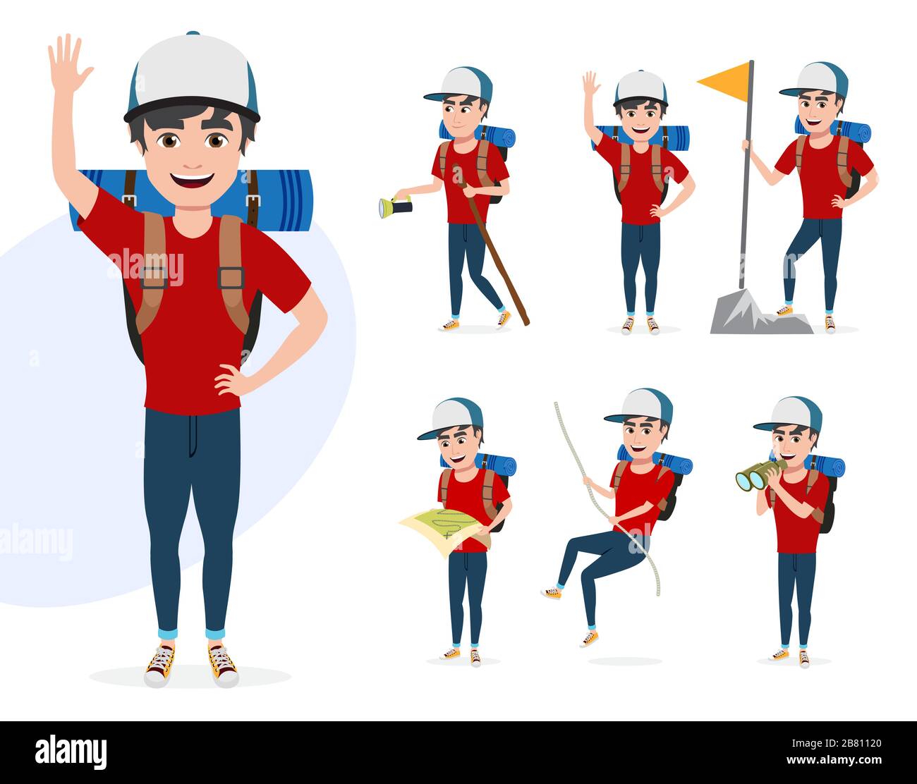 Climbing with rope Stock Vector Images - Alamy