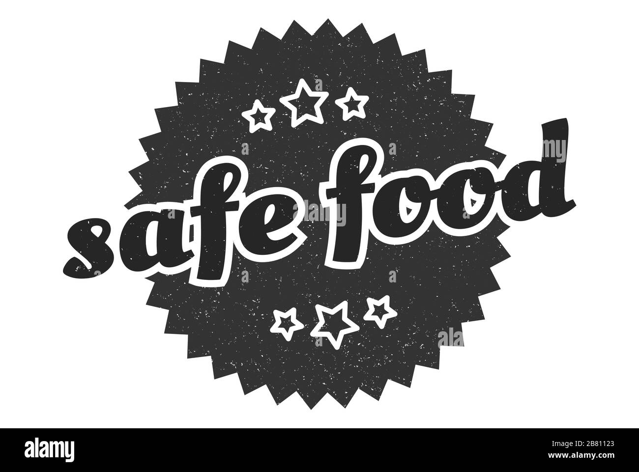 safe food sign. safe food round vintage retro label. safe food Stock ...