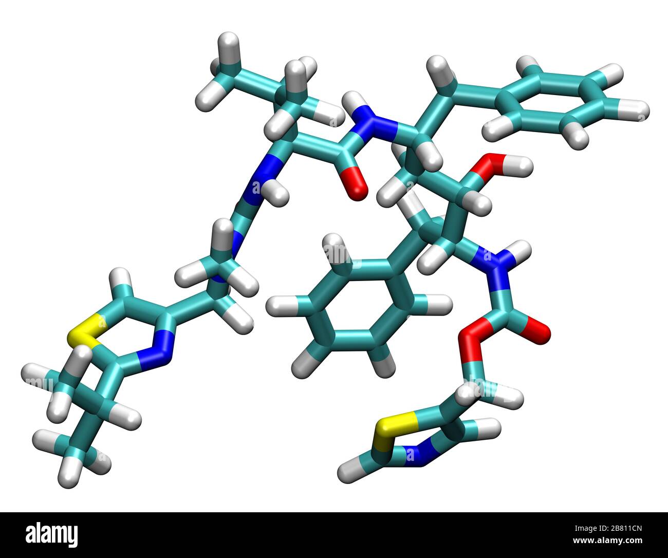 3D structure of antiviral Ritonavir, active against the COVID-19 ...