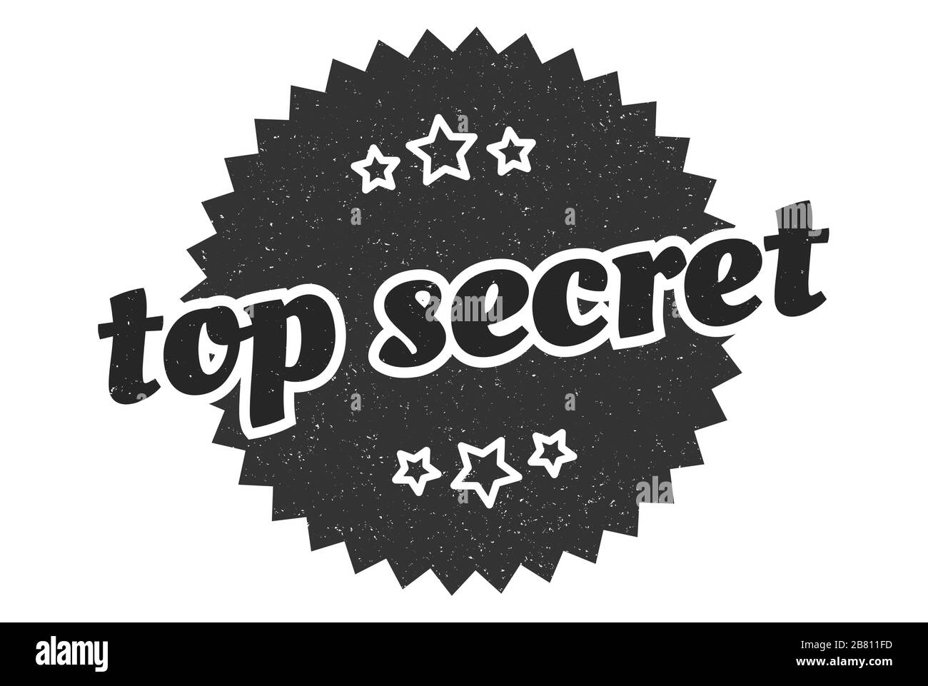 top secret sign. top secret round vintage retro label. top secret Stock ...
